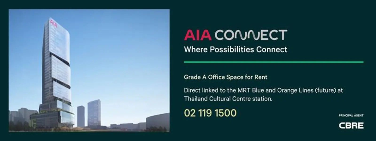 AIA Connect Office for Rent in Bangkok