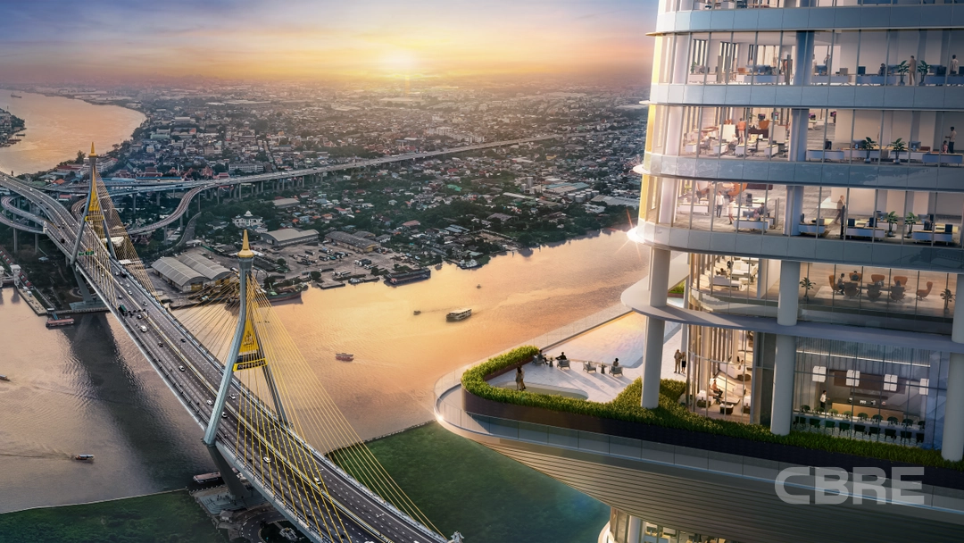 KingBridge Tower River View Office for Rent Bangkok Rama 3