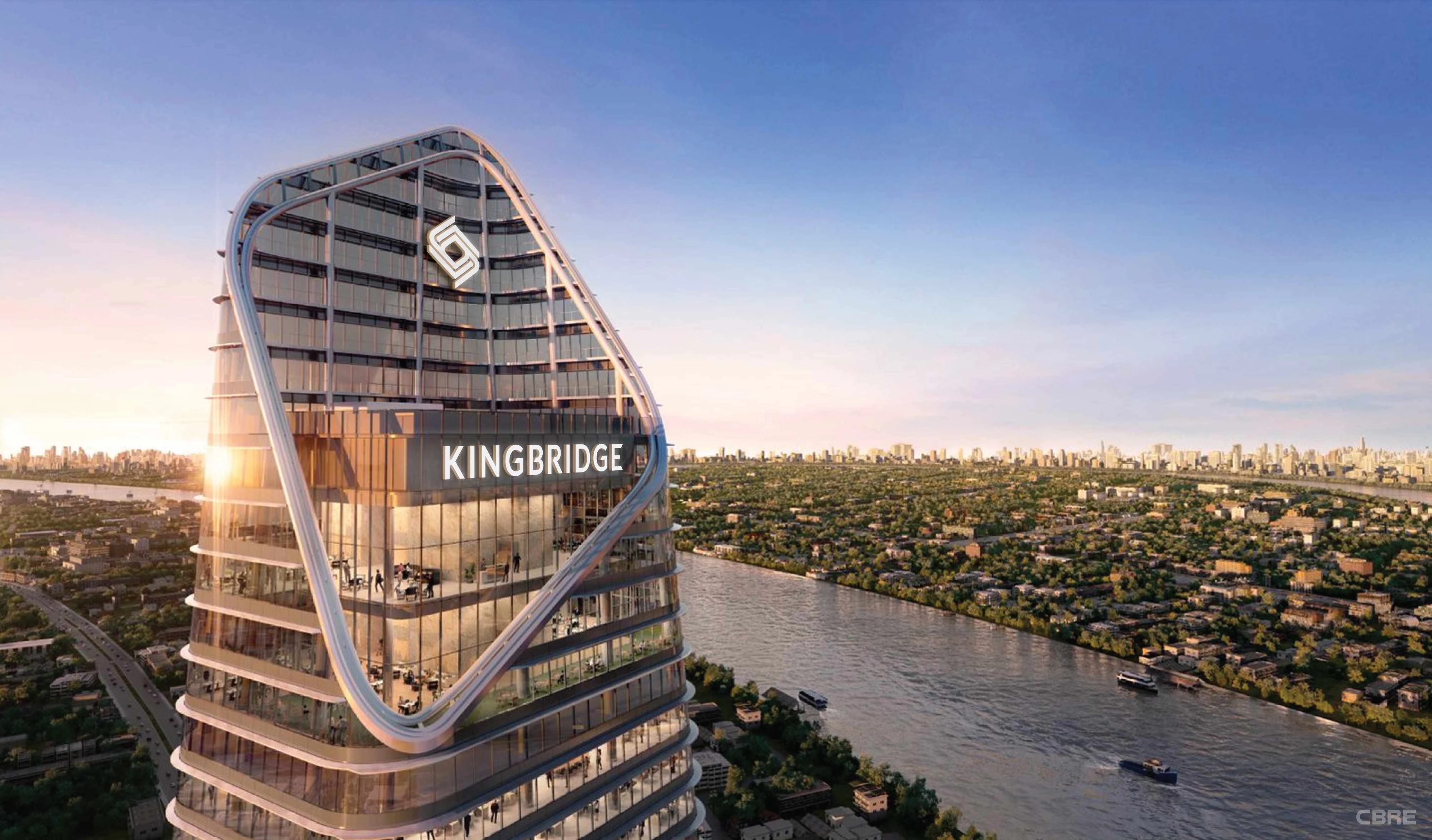 KingBridge Tower River View Office for Rent Bangkok Rama 3