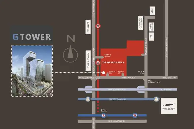 G Tower Office Space for Rent Rama 9 Road Bangkok